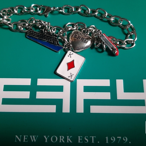 Effy | Jewelry | Effy 8 Bracelet W 4 Charms Effy Heart Red Diamond Shoe ...